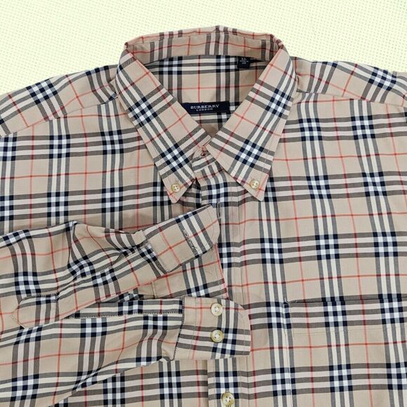 Burberry | Shirts | Burberry Mens Shirt Jameson Brown Check Cotton Long Sleeve Sz Xl Usa | Poshmark